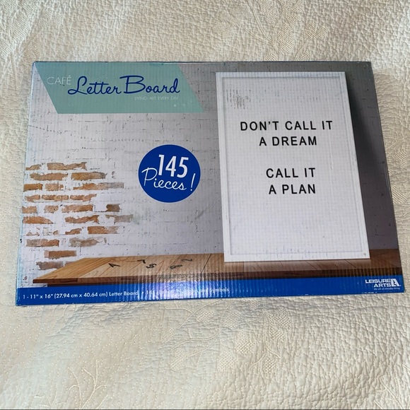 Leisure Arts | Wall Decor | Cafe Letter Board Includes 45 Black Letters ...